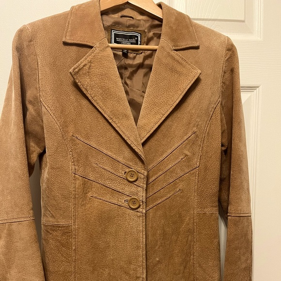 Marcelle Rene | Jackets & Coats | Genuine Leather Jacket Blazer Like ...